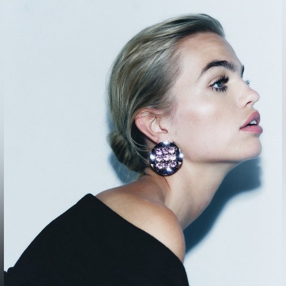 Zara | Jewelry | Zara Silver Tone Oversized Circular Earringsnwt | Poshmark